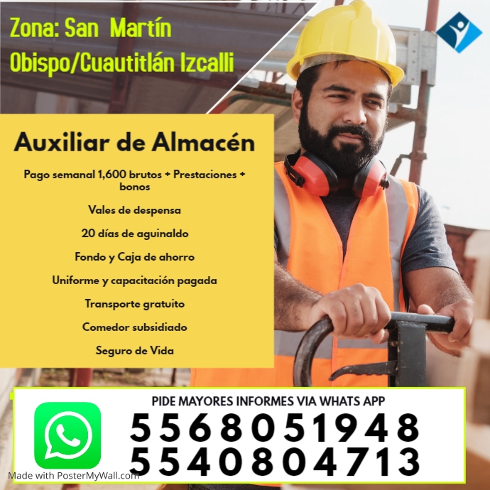 Copia de Generic worker hiring flyer | PosterMyWall