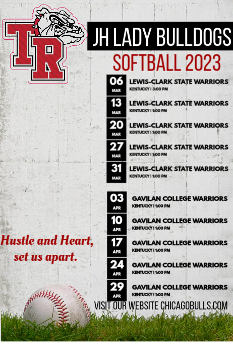 BASEBALL TEAM SCHEDULE | PosterMyWall