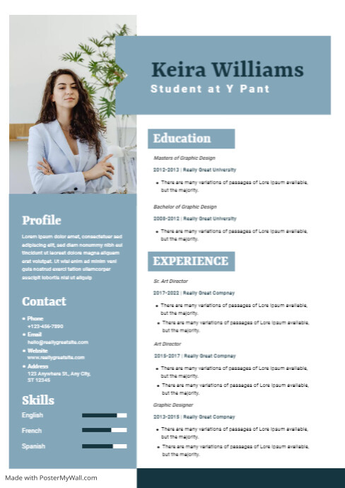 Formal Resume Template | PosterMyWall
