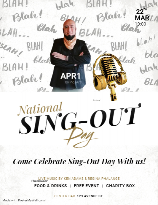 Copia de National Sing-Out Day flyer | PosterMyWall