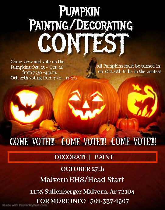 Pumpkin Carving Contest Flyer Template | PosterMyWall