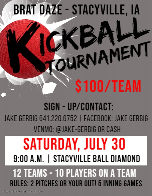 Copy of Kickball Game Flyer Design Template | PosterMyWall