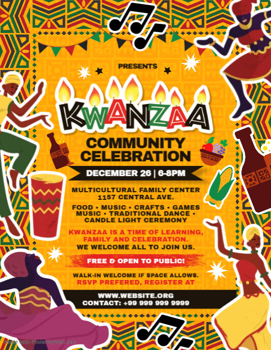 Copy of Kwanzaa Celebration Flyer Template | PosterMyWall