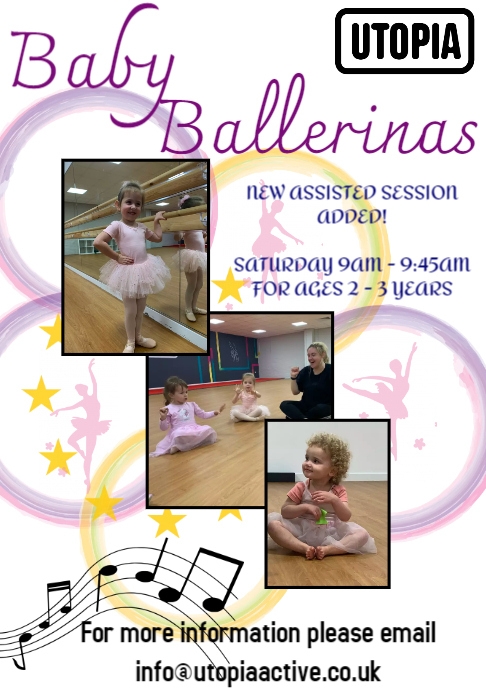 White Circles Dance Studio Ballet Template | PosterMyWall