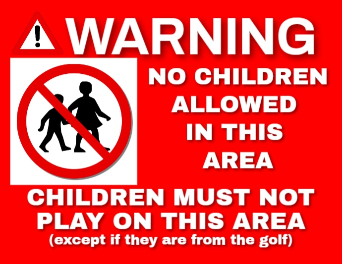 WARNING NO CHILDREN ALLOWED TEMPLATE. | PosterMyWall