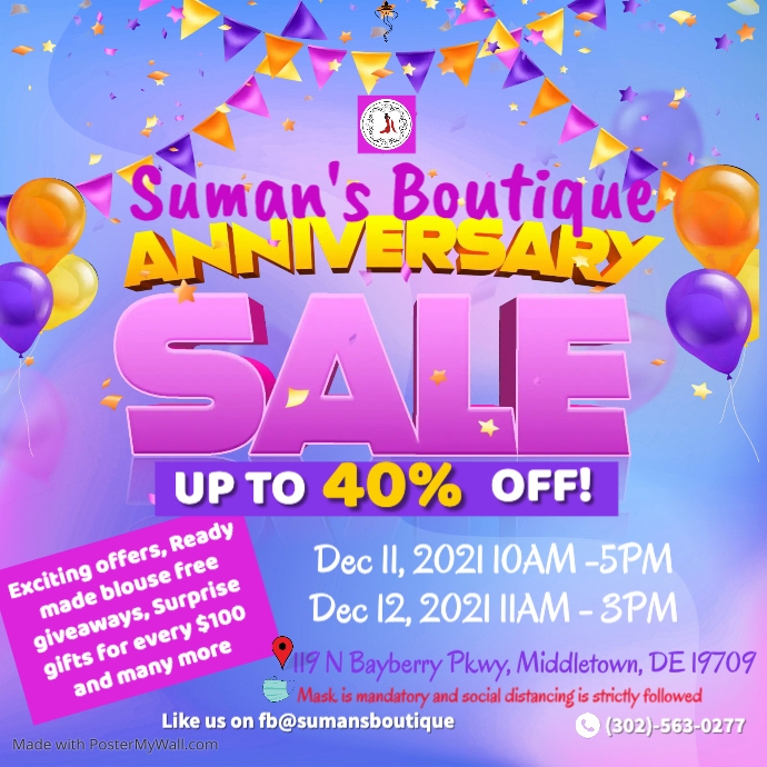 Copy of Anniversary Sale Ad Template | PosterMyWall