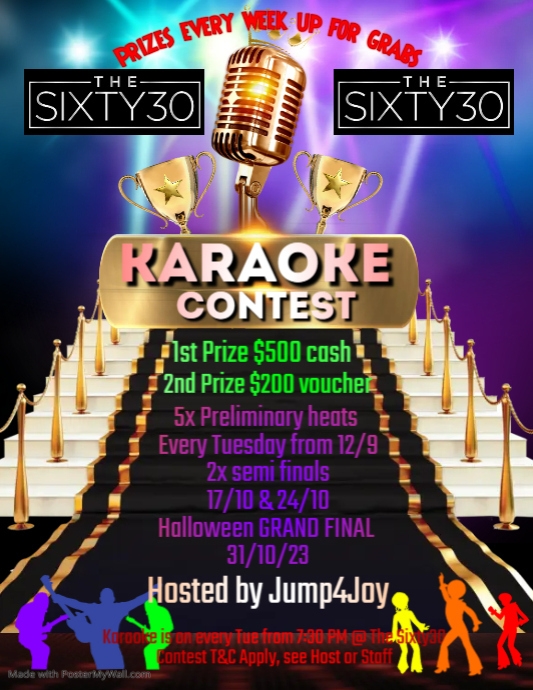 Karaoke contest poster design (2) | PosterMyWall