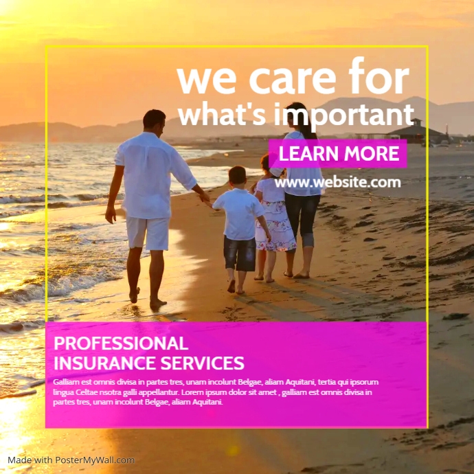 Professional insurance services advertisement | PosterMyWall