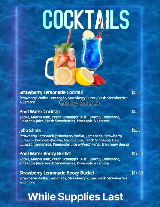 Copy of Cocktail Menu Design Inspiration | PosterMyWall