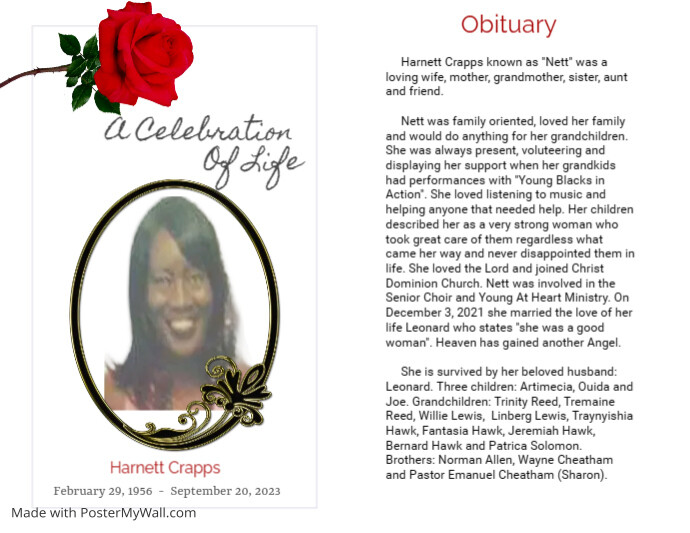 funeral, death, obituary, memory, celebration, newsletter | PosterMyWall