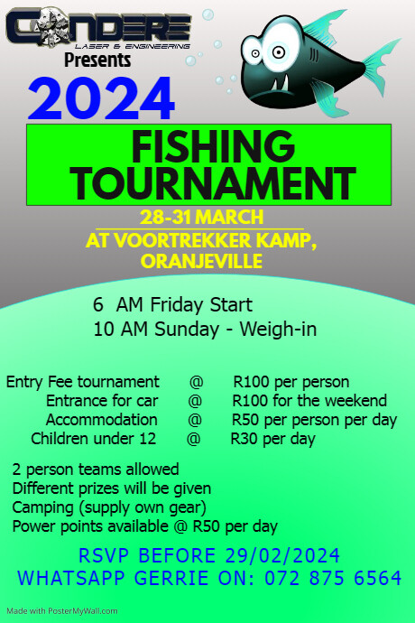Fishing tournament flyer template | PosterMyWall