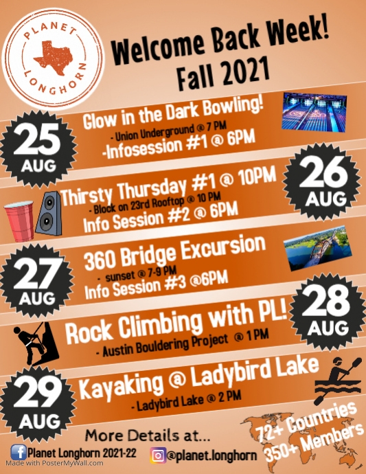 Welcome Back Week Fall 2018 | PosterMyWall