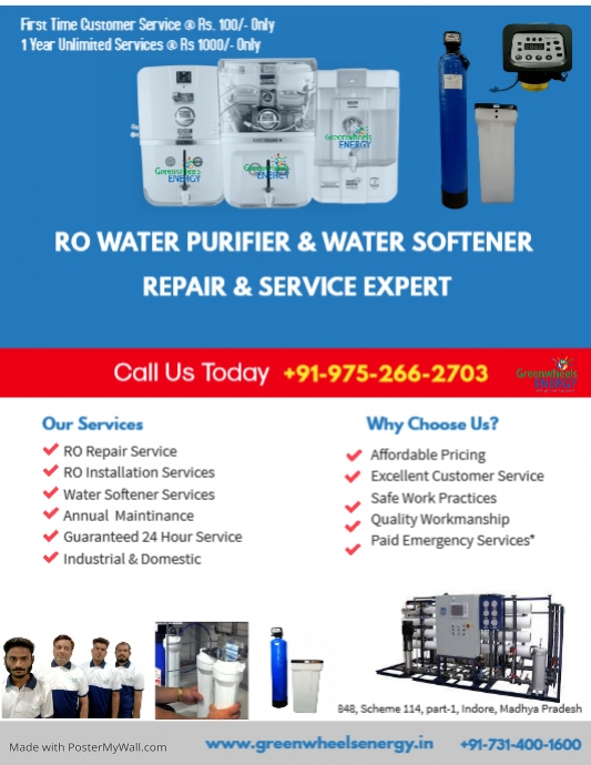 Copy of RO Repair & Services by GreenwheelsENERGY | PosterMyWall