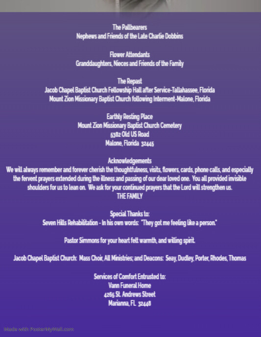 Purple and Grey Funeral Program (1) | PosterMyWall