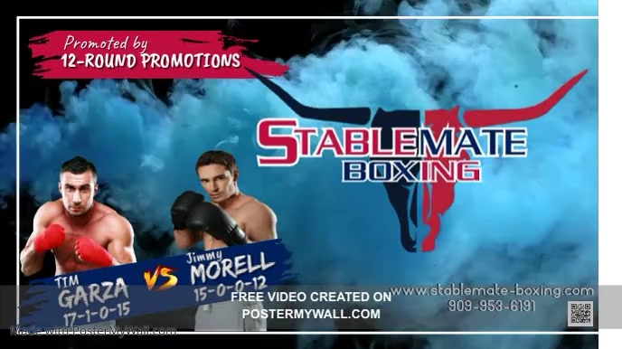 Copy of Copy of Blue Boxing Tournament Digital Display Video | PosterMyWall