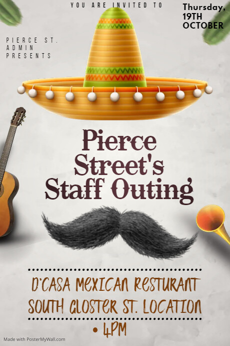 Pierce Street Staff Outing | PosterMyWall