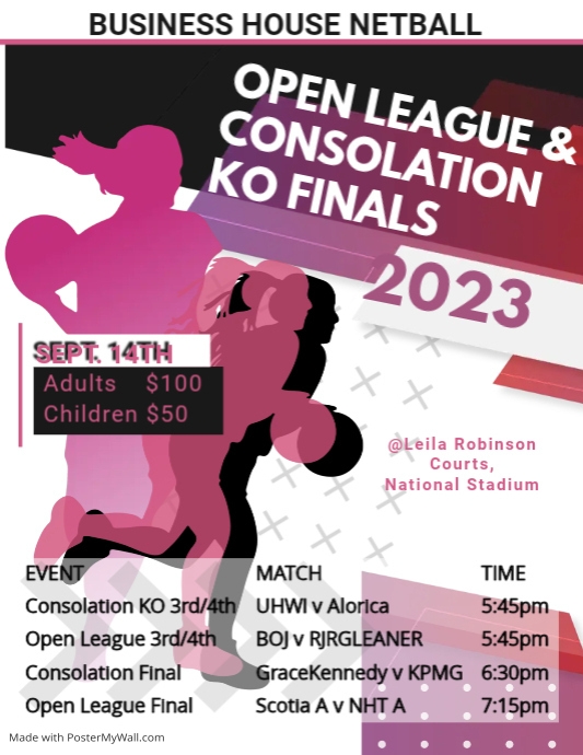 Pink Netball Game Day Flyer | PosterMyWall