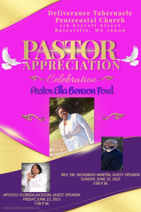 Copy of Church Flyer Pastor Appreciation | PosterMyWall