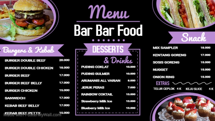 Salinan Modern Menu | PosterMyWall