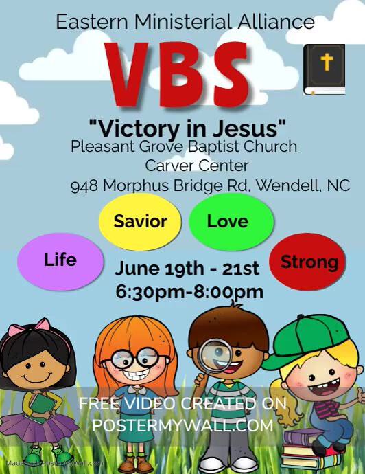 Copy of VBS flyer 3 with moving clouds | PosterMyWall