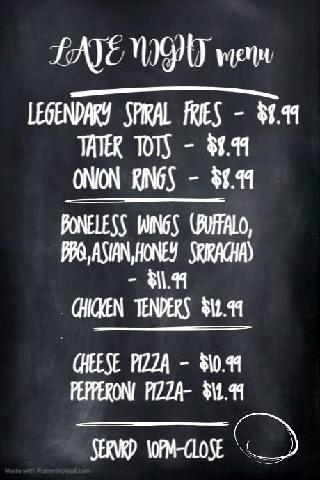 Simple Chalkboard Menu of the Day Template | PosterMyWall