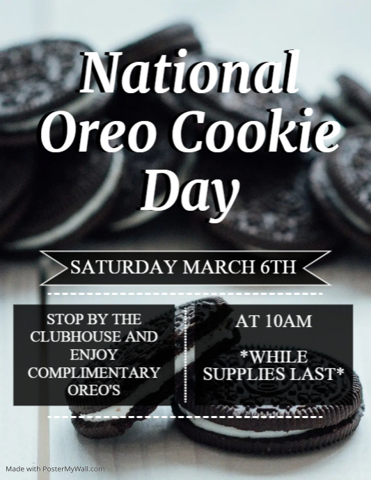 Copy of Oreo cookie day | PosterMyWall
