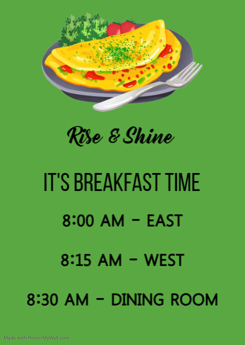 Breakfast Invitation, Omelette Invitation | PosterMyWall