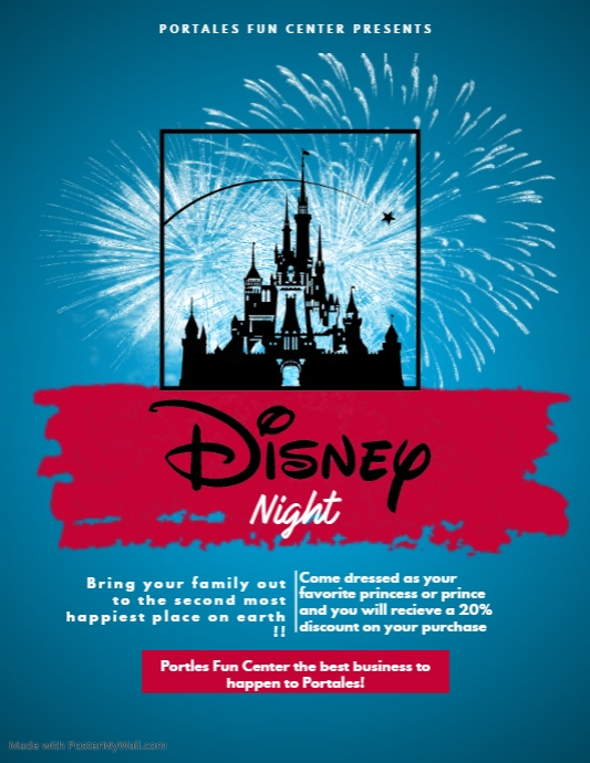Disney Birthday party theme park flyer design | PosterMyWall