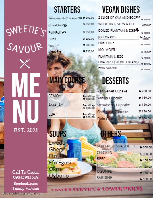 Copy of Copy of Copy of MENU | PosterMyWall
