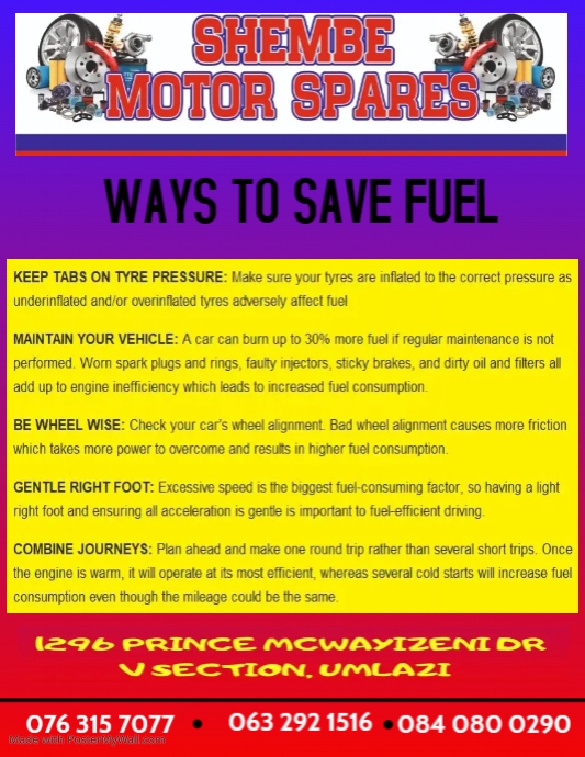 SAVE FUEL | PosterMyWall