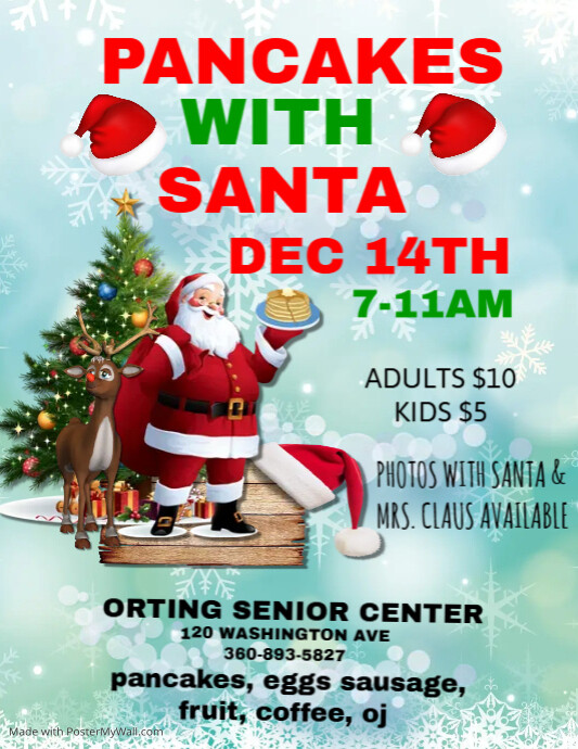 Pancakes with Santa Event Template | PosterMyWall