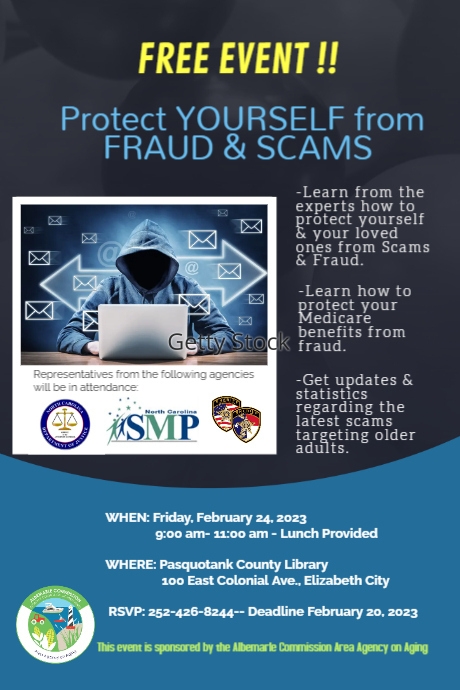 SCAM JAM- Pasquotank | PosterMyWall