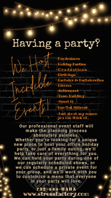 We Host Incredible Events Flyer | PosterMyWall