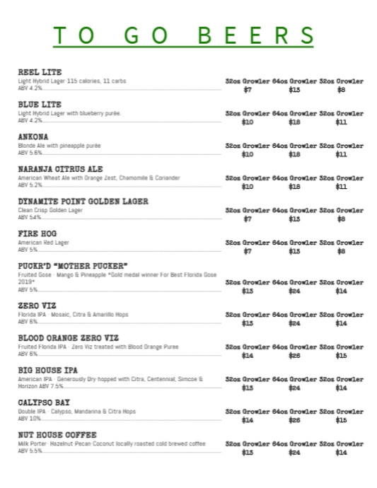 To Go Beer Menu | PosterMyWall