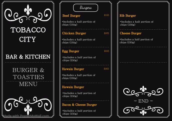 Burger Menu | PosterMyWall