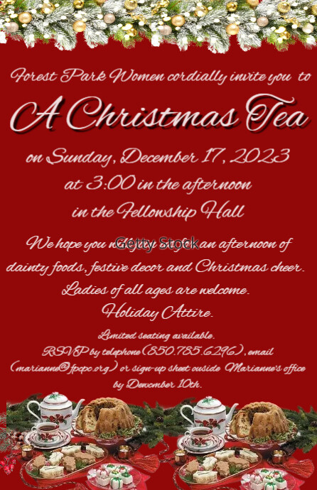 Christmas tea invitation-mail | PosterMyWall