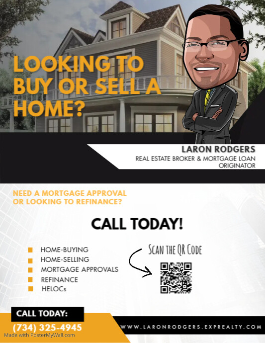 Copy of Yellow and Black Foreclosure Flyer Design | PosterMyWall