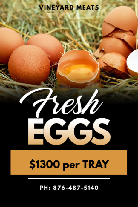 Copy of Fresh Eggs Poster | PosterMyWall