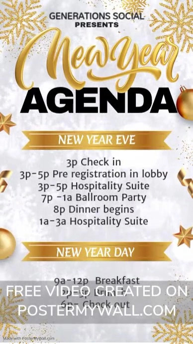 menu, new year menu, new year eve menu | PosterMyWall