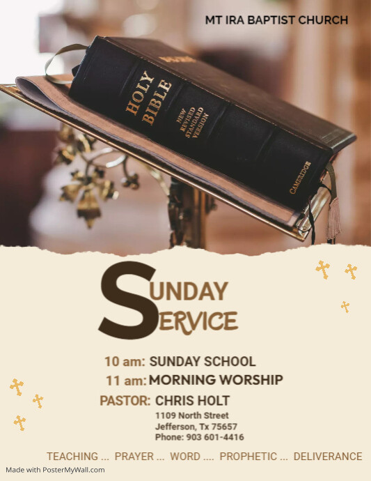 Sunday service celebration template flyer | PosterMyWall