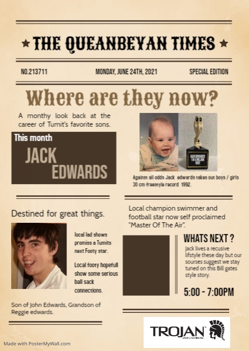 Copy of Vintage newspaper birthday theme invitation | PosterMyWall