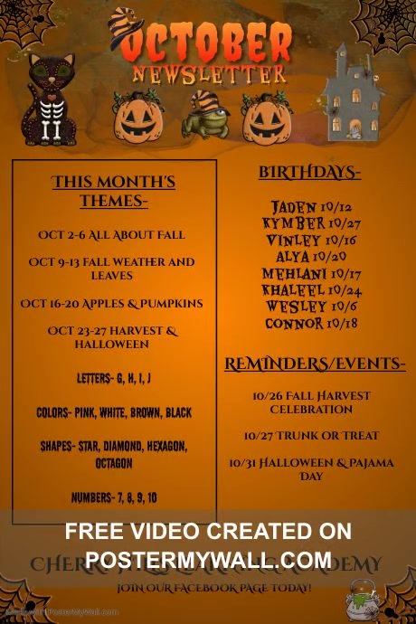 October Video Halloween Theme Newsletter | PosterMyWall