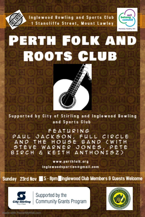 Perth Folk and Roots Club (1) | PosterMyWall
