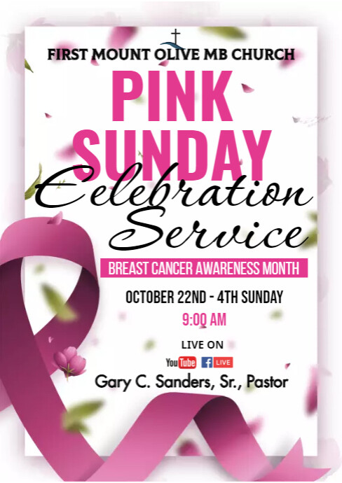 Pink sunday service | PosterMyWall