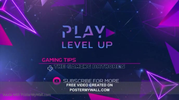 Gaming Youtube Intro | PosterMyWall