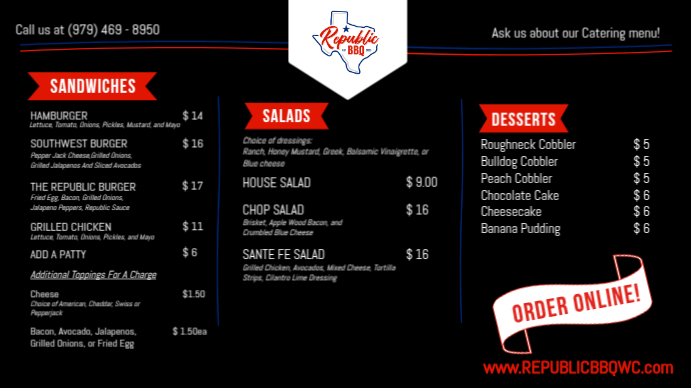 Republic BBQ Menu v2_3 | PosterMyWall