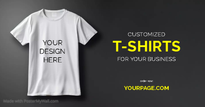 Custom T-shirts banner design template | PosterMyWall