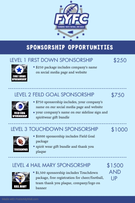 Sky Blue Event Sponsorship Poster | PosterMyWall