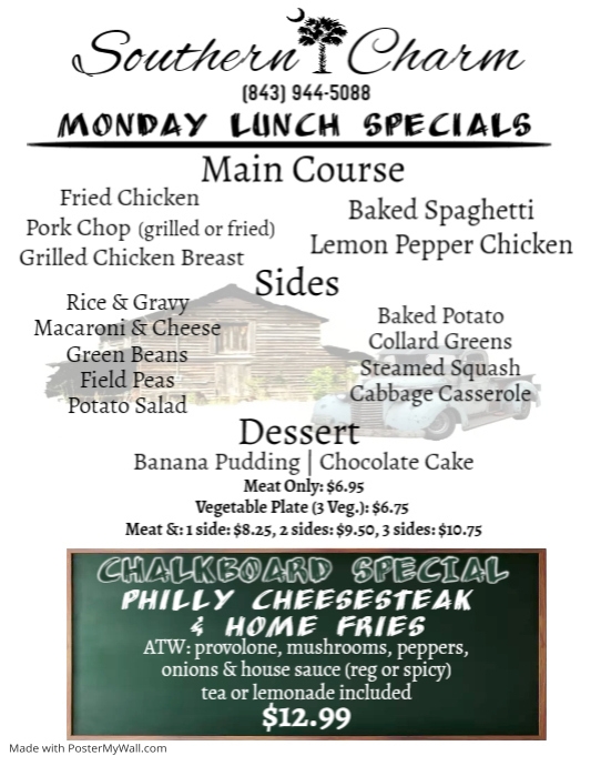 Copy of Daily Lunch Specials (Monday 7.31.2023) | PosterMyWall