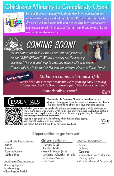 Upcoming Events Handout | PosterMyWall